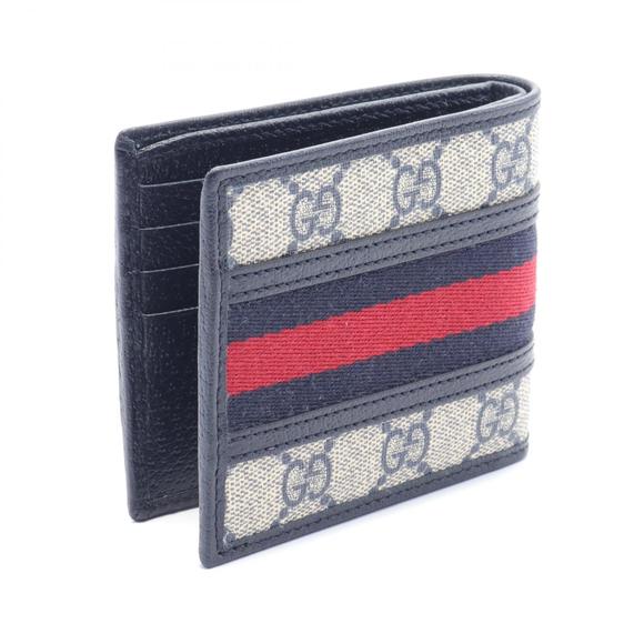 Gucci | Bags | Gucci Ophidia Wallet Gg Red Navy Blue Beige Leather ...